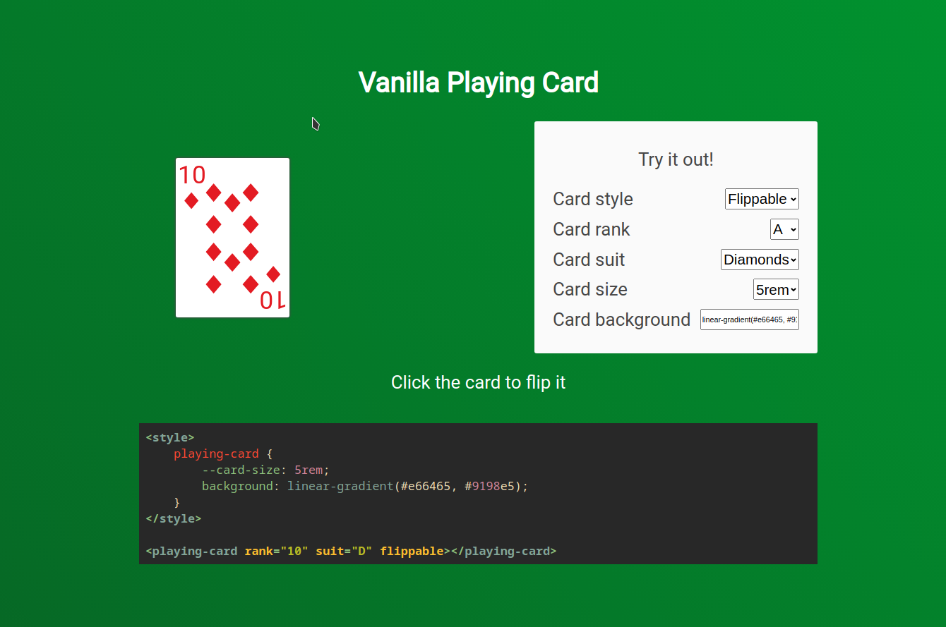 Vanilla Playing Card Vanilla Playing Card